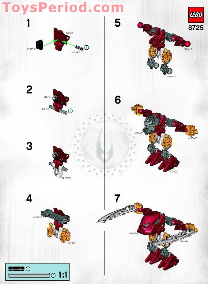 LEGO 8725 Balta Instructions and Parts List