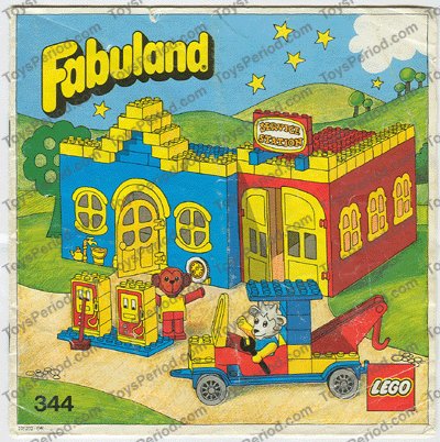 LEGO 344-2 Service Station Instructions and Parts List