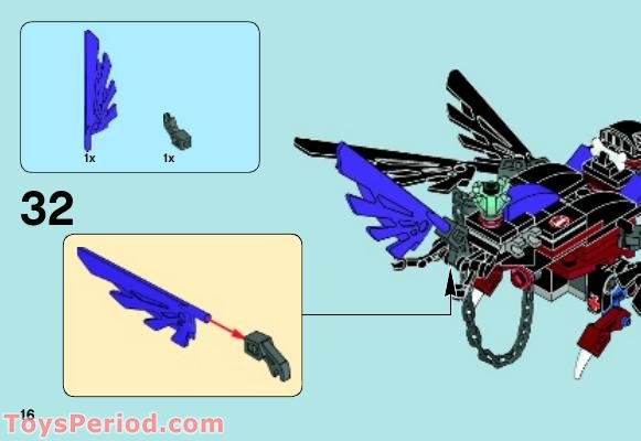 LEGO 70000 Razcal's Glider Instructions and Parts List