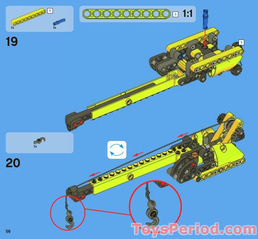 LEGO 8067 Mini Mobile Crane Instructions and Parts List