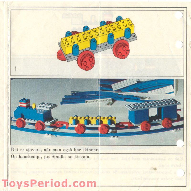 LEGO 114-2 Small Train Set Instructions and Parts List