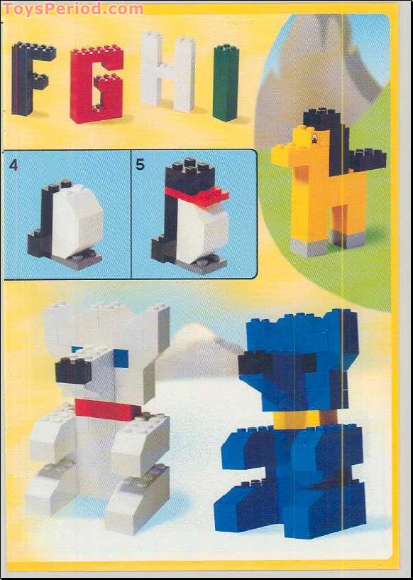 LEGO 4278 Blue Tub Instructions and Parts List