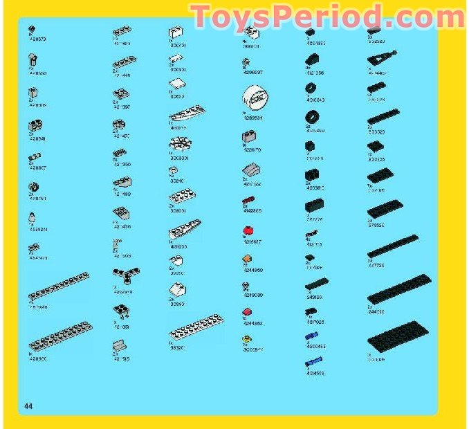 LEGO 6745 Propeller Power Instructions and Parts List