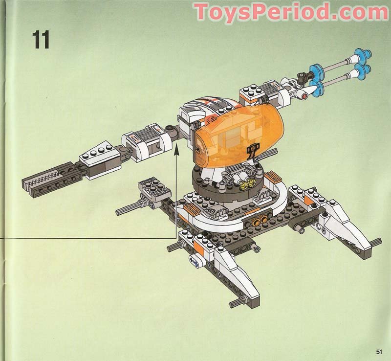 LEGO 7697 MT-51 Claw-Tank Ambush Instructions and Parts List