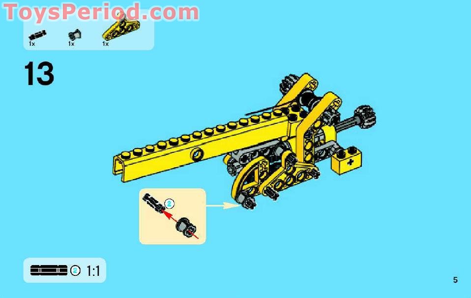 LEGO 8270 Rough Terrain Crane Instructions and Parts List