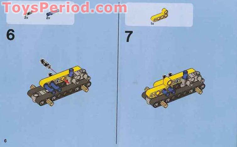 LEGO 8290 Mini Forklift Instructions and Parts List