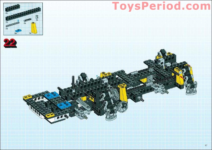 LEGO 8438 Pneumatic Crane Truck Instructions and Parts List