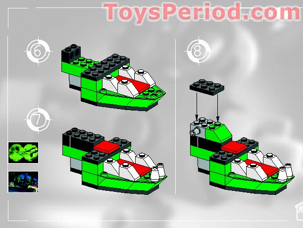 LEGO 1354 Dino Head Attack Instructions and Parts List