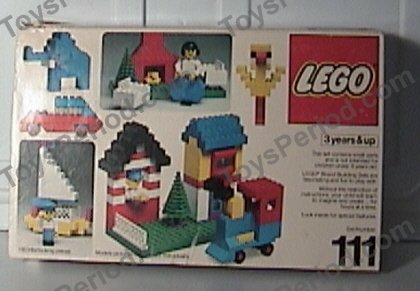 LEGO 111-1 Universal Building Set Parts List