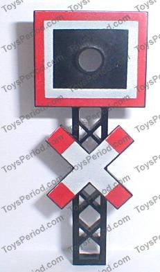 LEGO Sets with Part lcs12v Train Level Crossing Sign with Crossed Bars ...