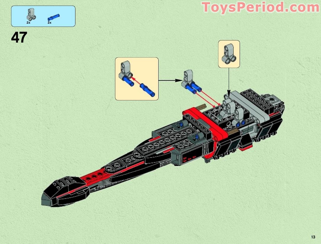 LEGO 75018 Jek-14's Stealth Starfighter Instructions and Parts List