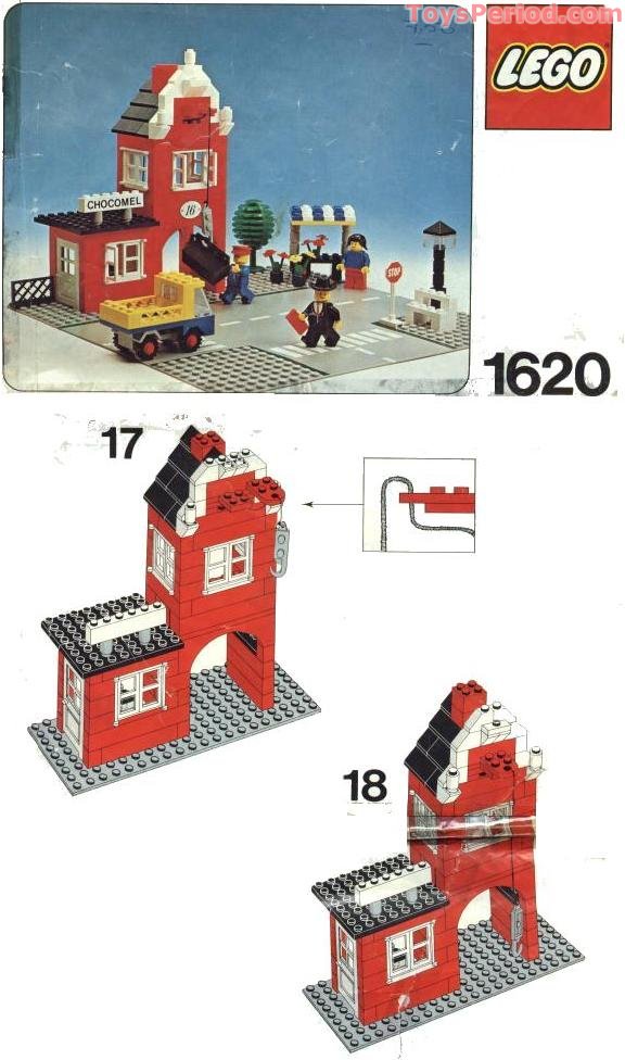 LEGO 1620-2 Chocomel Promotional Set, Factory Instructions and Parts List
