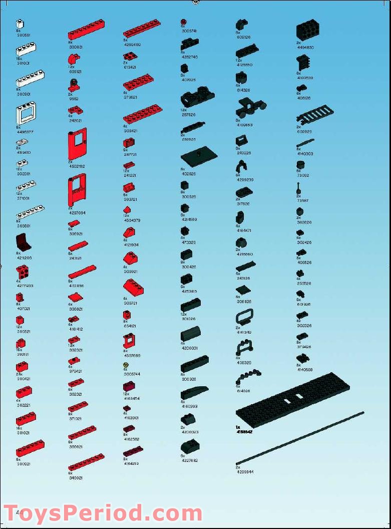 LEGO 10183 Hobby Train Set Instructions and Parts List