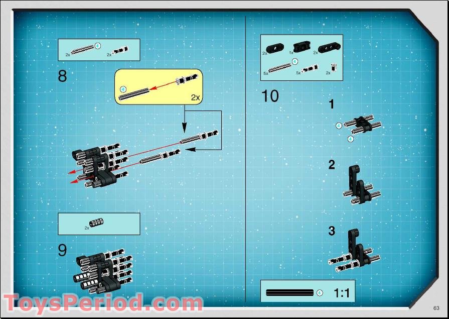 LEGO 4481 Technic Hailfire Droid Instructions and Parts List