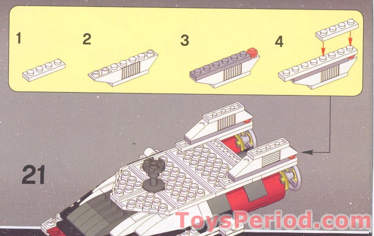 LEGO 6207 A-Wing Fighter Instructions and Parts List