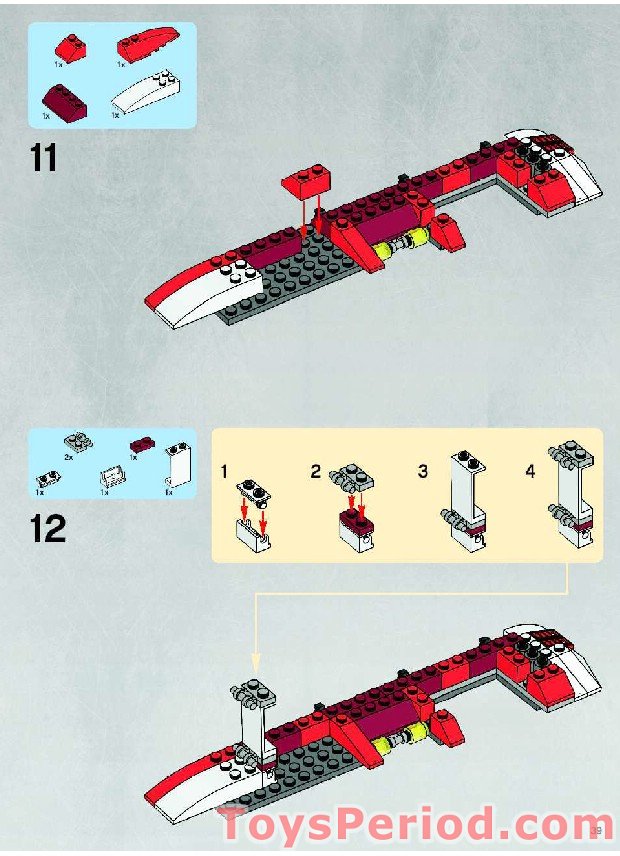 LEGO 7679 Republic Fighter Tank Instructions and Parts List