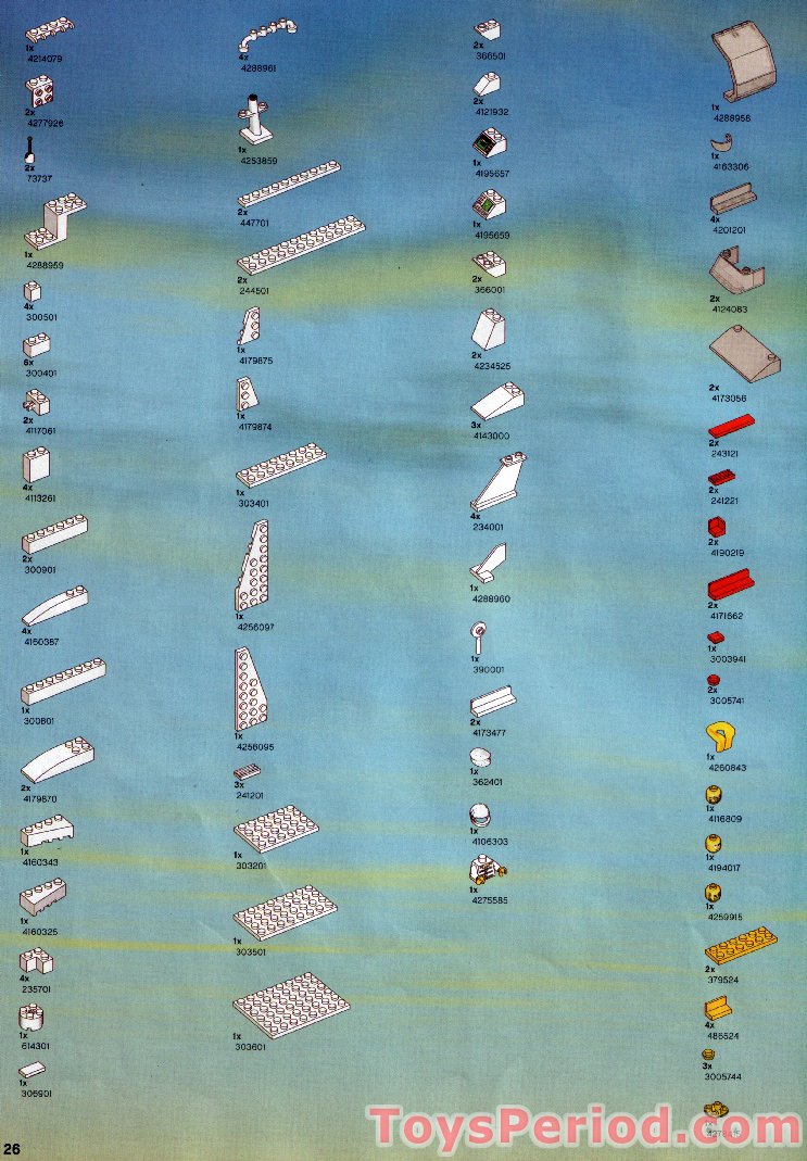 LEGO 7899 Police Boat Instructions and Parts List