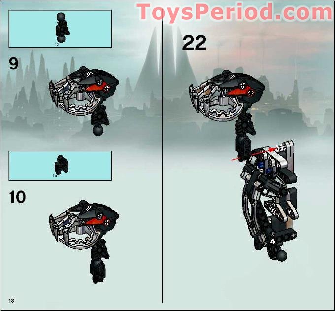 LEGO 8621 Turaga Dume and Nivawk Instructions and Parts List