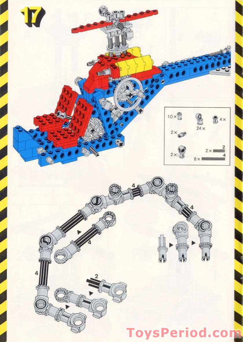 LEGO 8844 Helicopter Instructions and Parts List