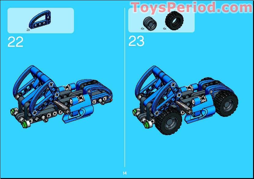 LEGO 8433 Cool Movers Instructions and Parts List