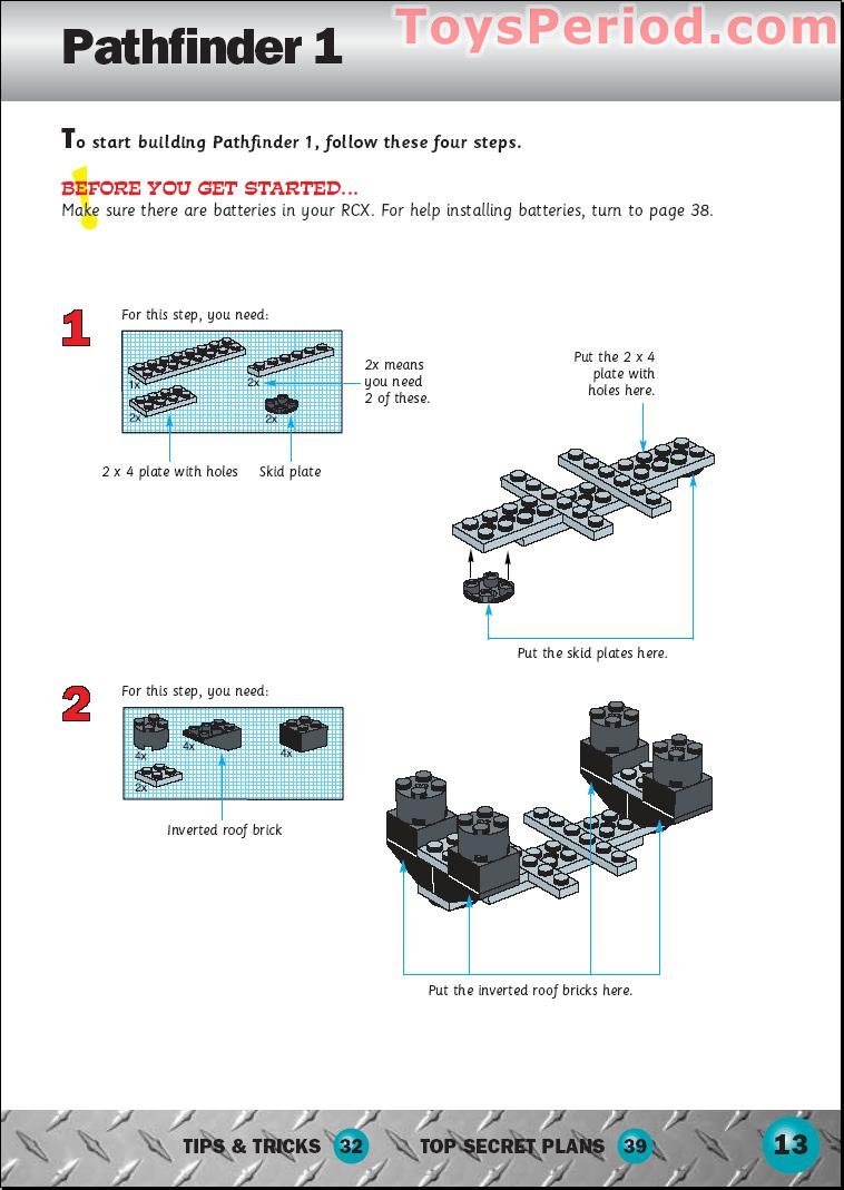 LEGO 9719 Robotics Invention System, Version 1.0 Instructions and Parts ...