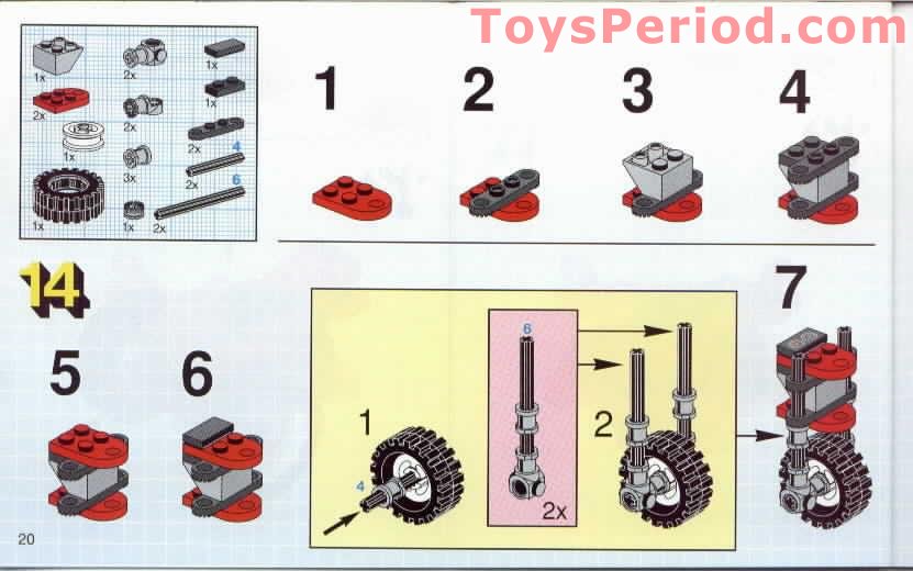 LEGO 8210 Nitro GTX Bike Instructions and Parts List