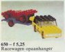 LEGO 650-1 Car with Trailer and Racing Car Instructions and Parts List