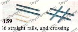 LEGO 159 Crossover, Straight Rails Set Parts List