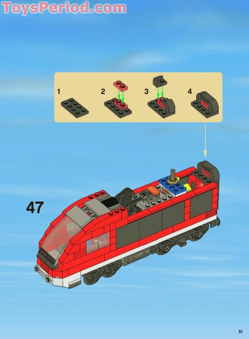 LEGO 7938 Passenger Train Instructions and Parts List