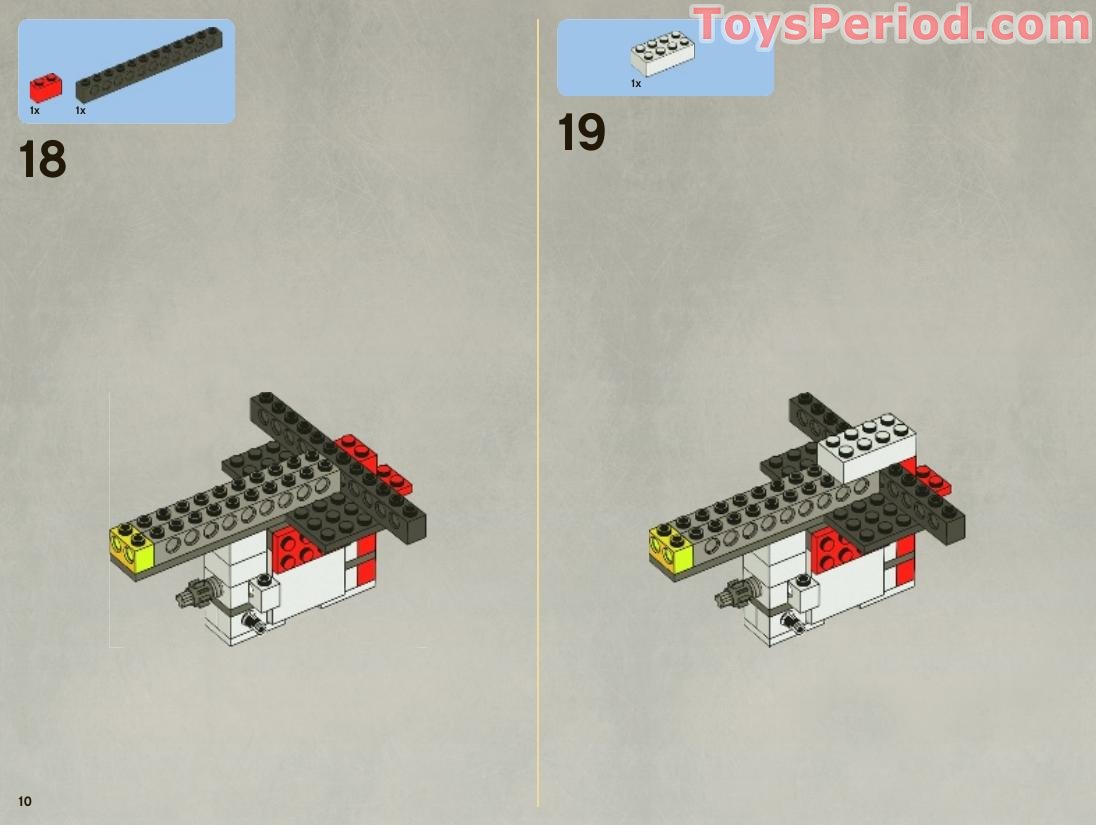 LEGO 7931 T-6 Jedi Shuttle Instructions and Parts List