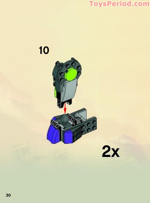 LEGO 9455 Fangpyre Mech Instructions and Parts List