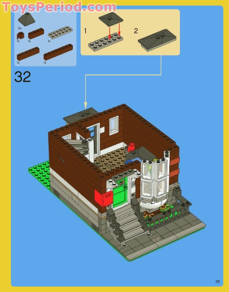 LEGO 10218 Pet Shop Instructions and Parts List