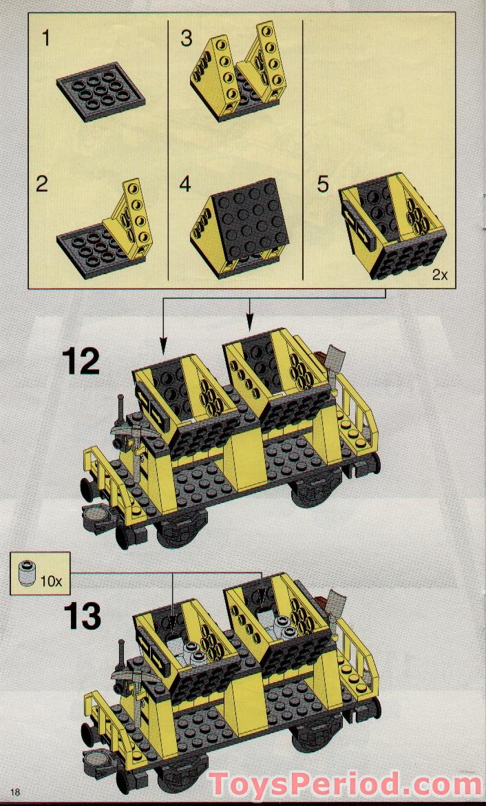 LEGO 2126 Train Cars Instructions and Parts List