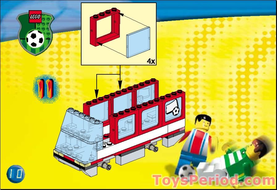 LEGO 3407 Red Bus Instructions and Parts List