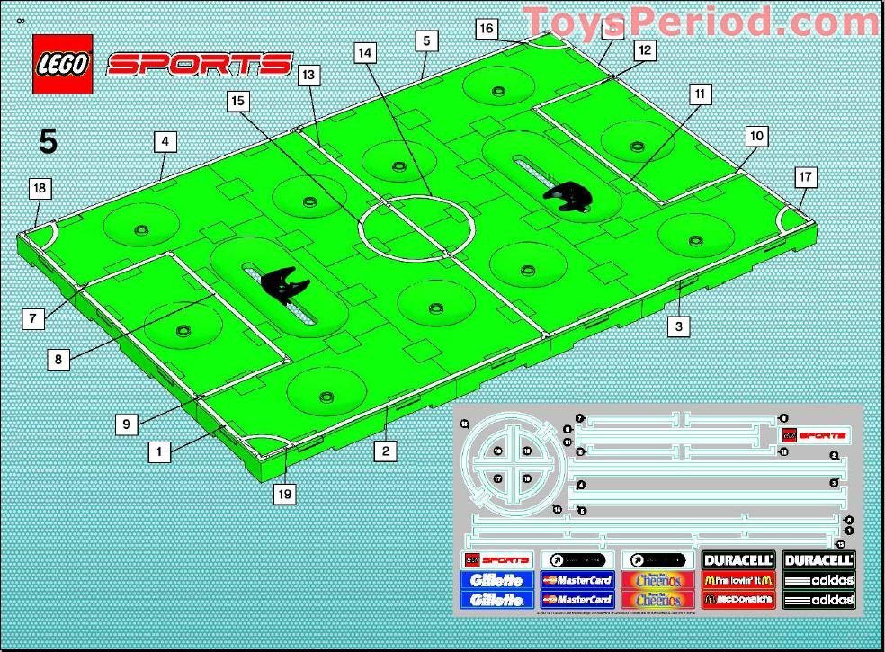 LEGO 3569 Grand Soccer Stadium Instructions and Parts List