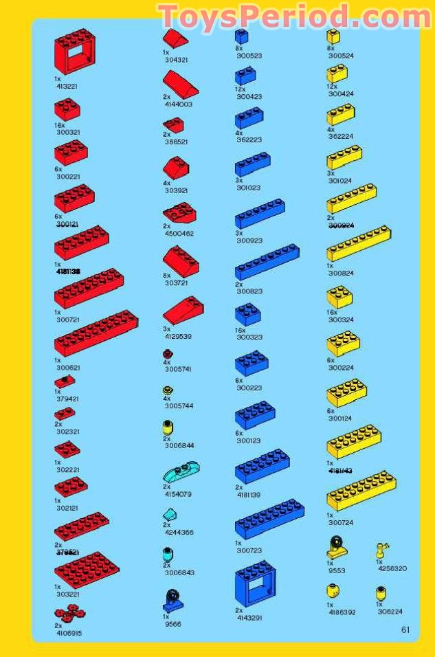 LEGO 6164 LEGO Rescue Building Set Instructions and Parts List