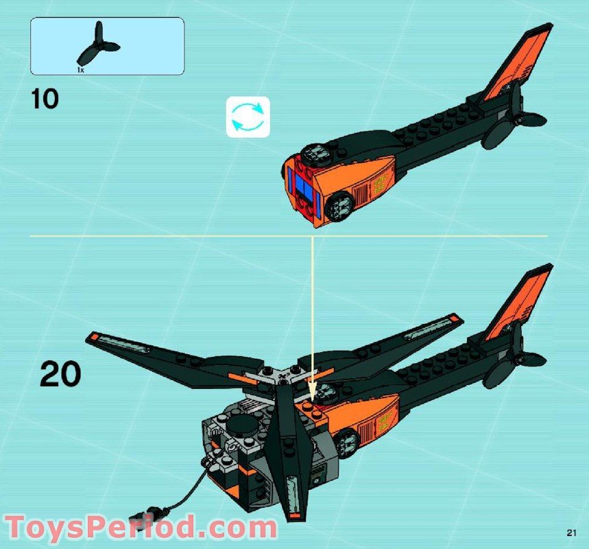 LEGO 8634 Mission 5: Turbocar Chase Instructions and Parts List
