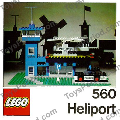 LEGO 560-2 Police Heliport Instructions and Parts List