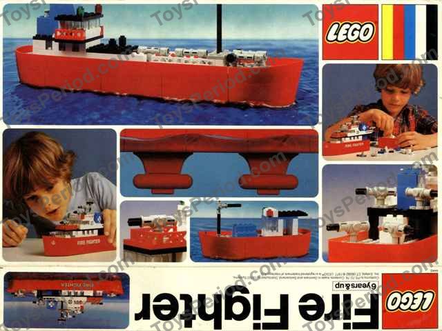 LEGO 775 Fire Fighter Ship Instructions and Parts List