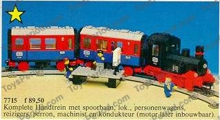 LEGO 7715 Push-Along Passenger Steam Train Instructions and Parts List