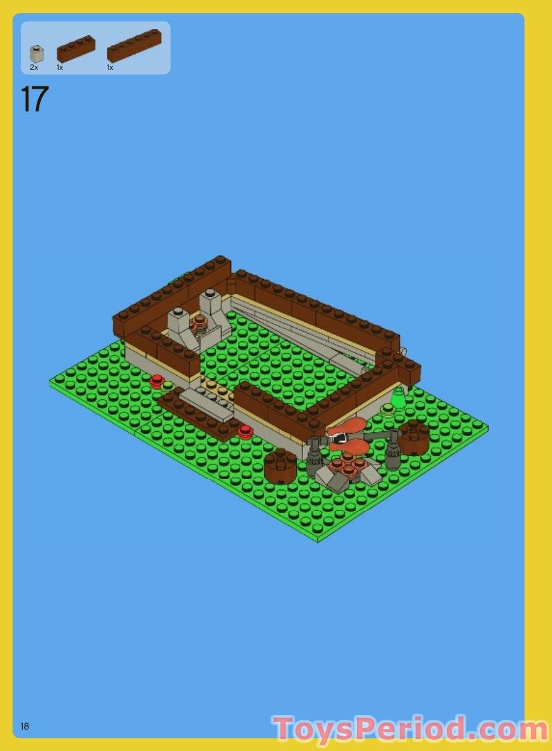 LEGO 5766 Log Cabin Instructions and Parts List