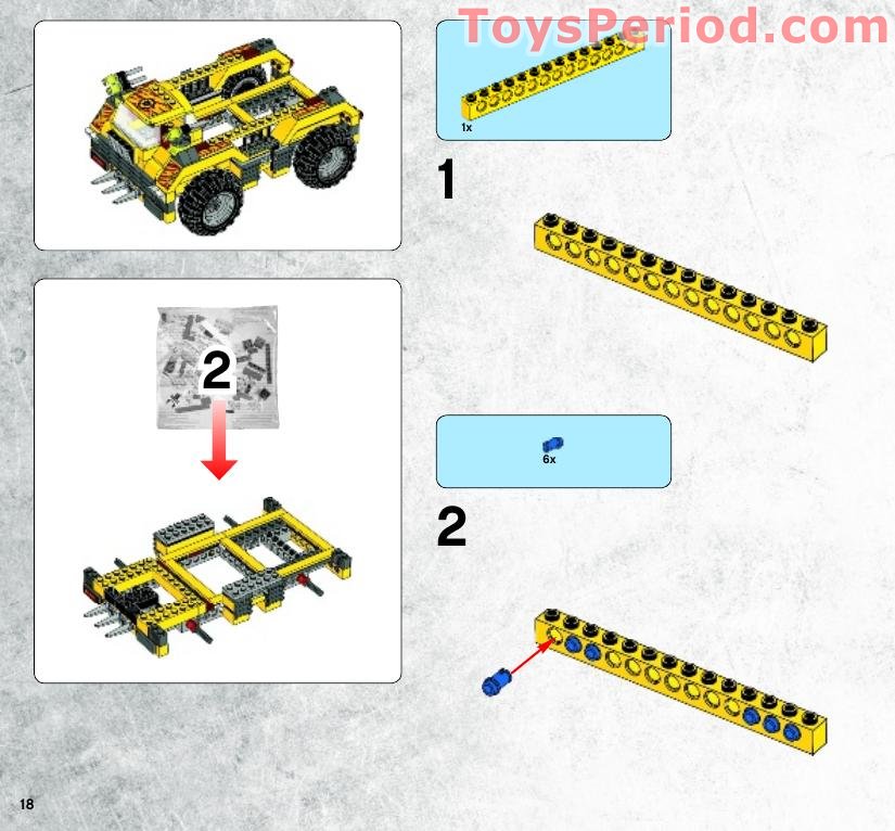 LEGO 5885 Triceratops Trapper Instructions and Parts List