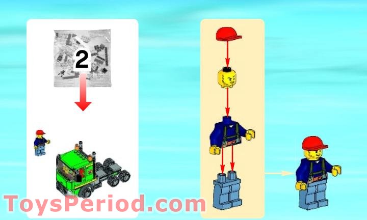 LEGO 4203 Excavator Transport Instructions and Parts List