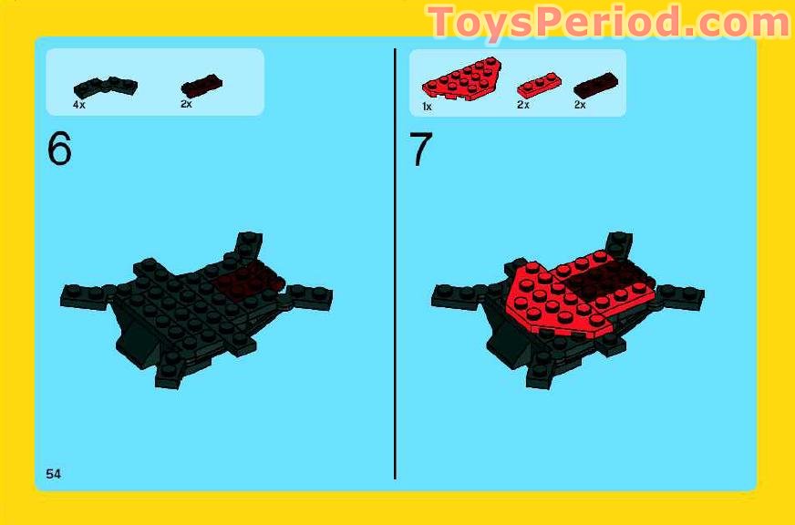 LEGO 4994 Fierce Creatures Instructions and Parts List