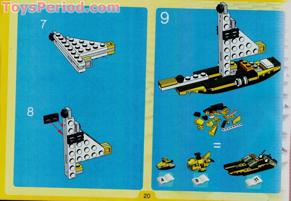 LEGO 4505 Sea Machines Instructions and Parts List