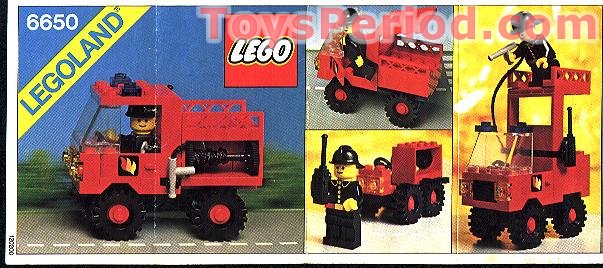 LEGO 6650 Fire and Rescue Van Instructions and Parts List