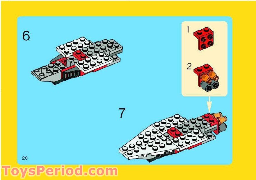 LEGO 6741 Mini Jet Instructions and Parts List