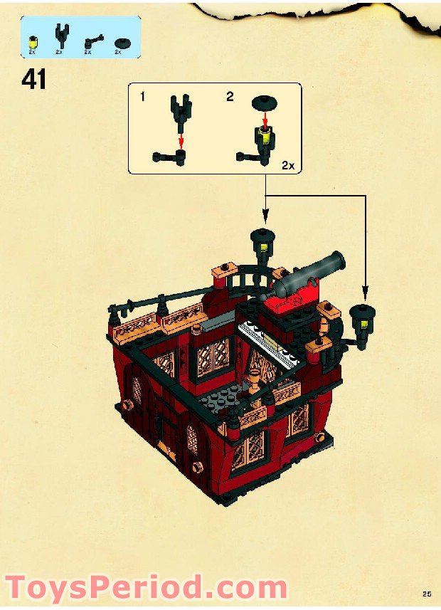 LEGO 6243 Brickbeard's Bounty Instructions and Parts List