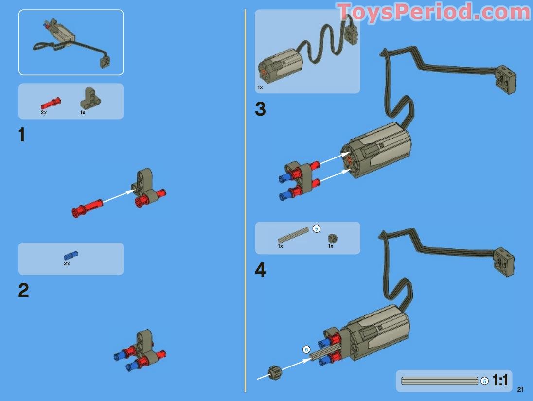 LEGO 8070 Supercar Instructions and Parts List