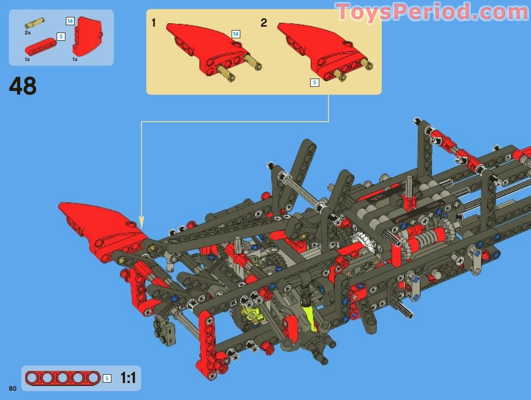 LEGO 8070 Supercar Instructions and Parts List